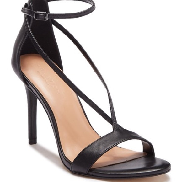 Halston Heritage | Shoes | Halston Black Strappy High Heel Sandals ...
